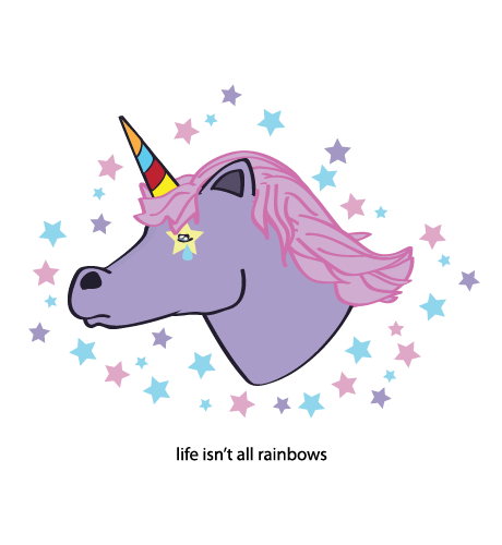 All Rainbows – upside down grin