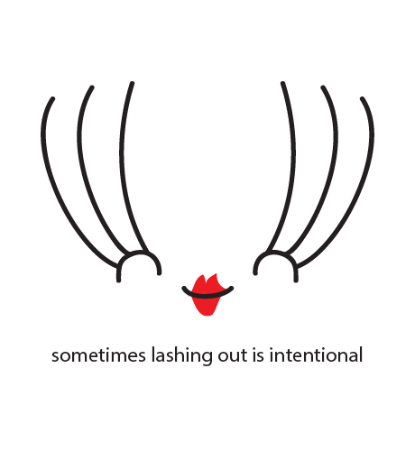 Lashing Out – upside down grin